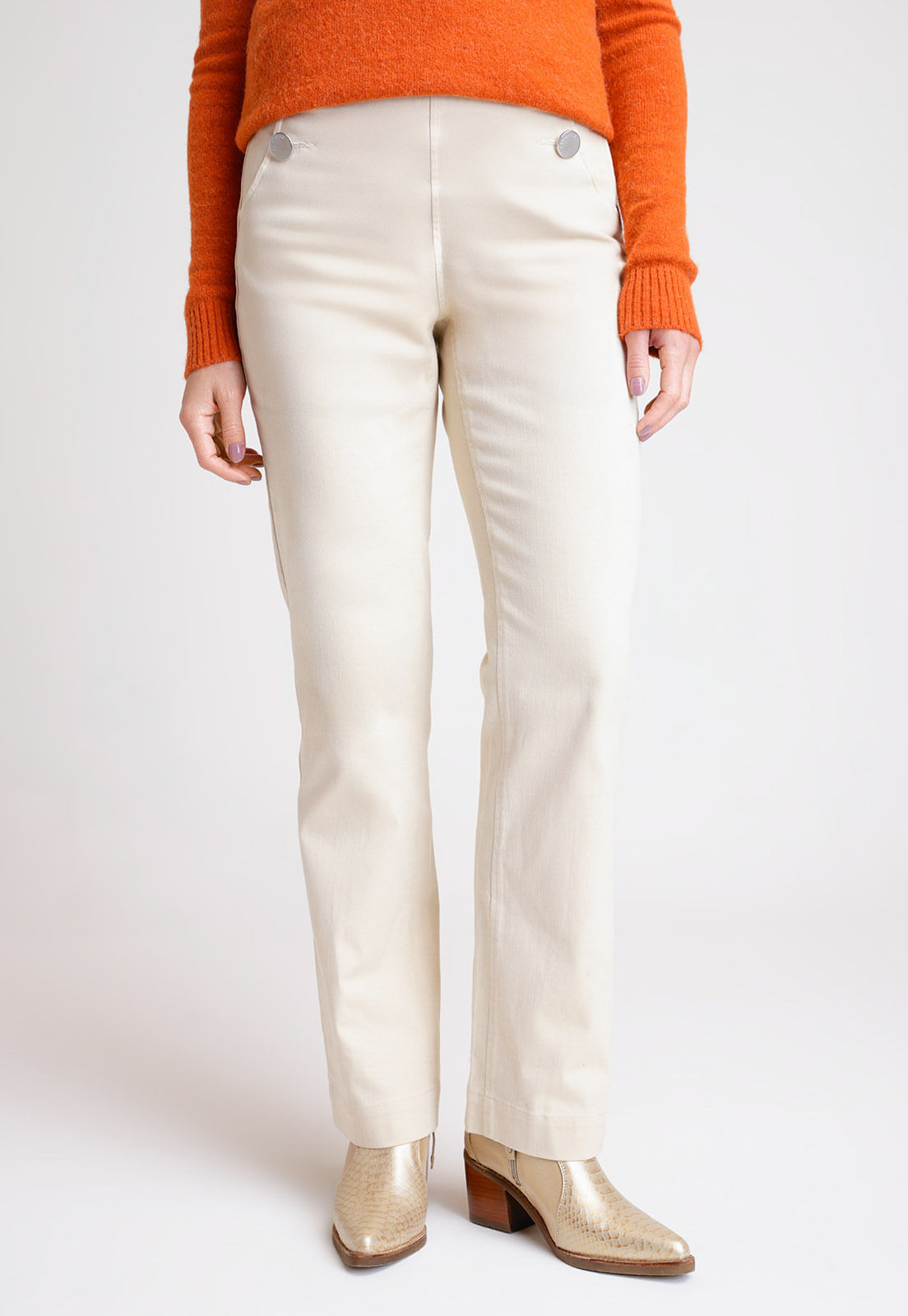 Pantalón De Mujer Modelo Milán Color Crudo Canadienne